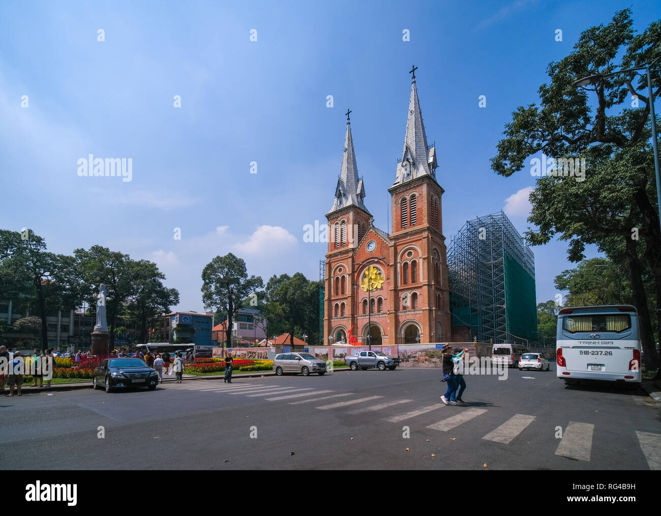 Notre Dame Cathedral or Nha Tho Duc Ba. Stock photo of Notre-Dame ...