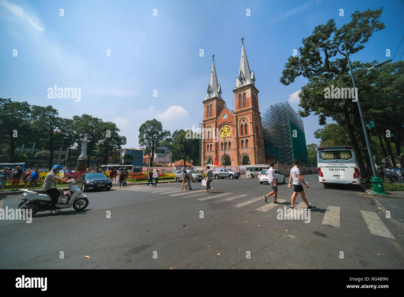 Notre Dame Cathedral or Nha Tho Duc Ba. Stock photo of Notre-Dame ...
