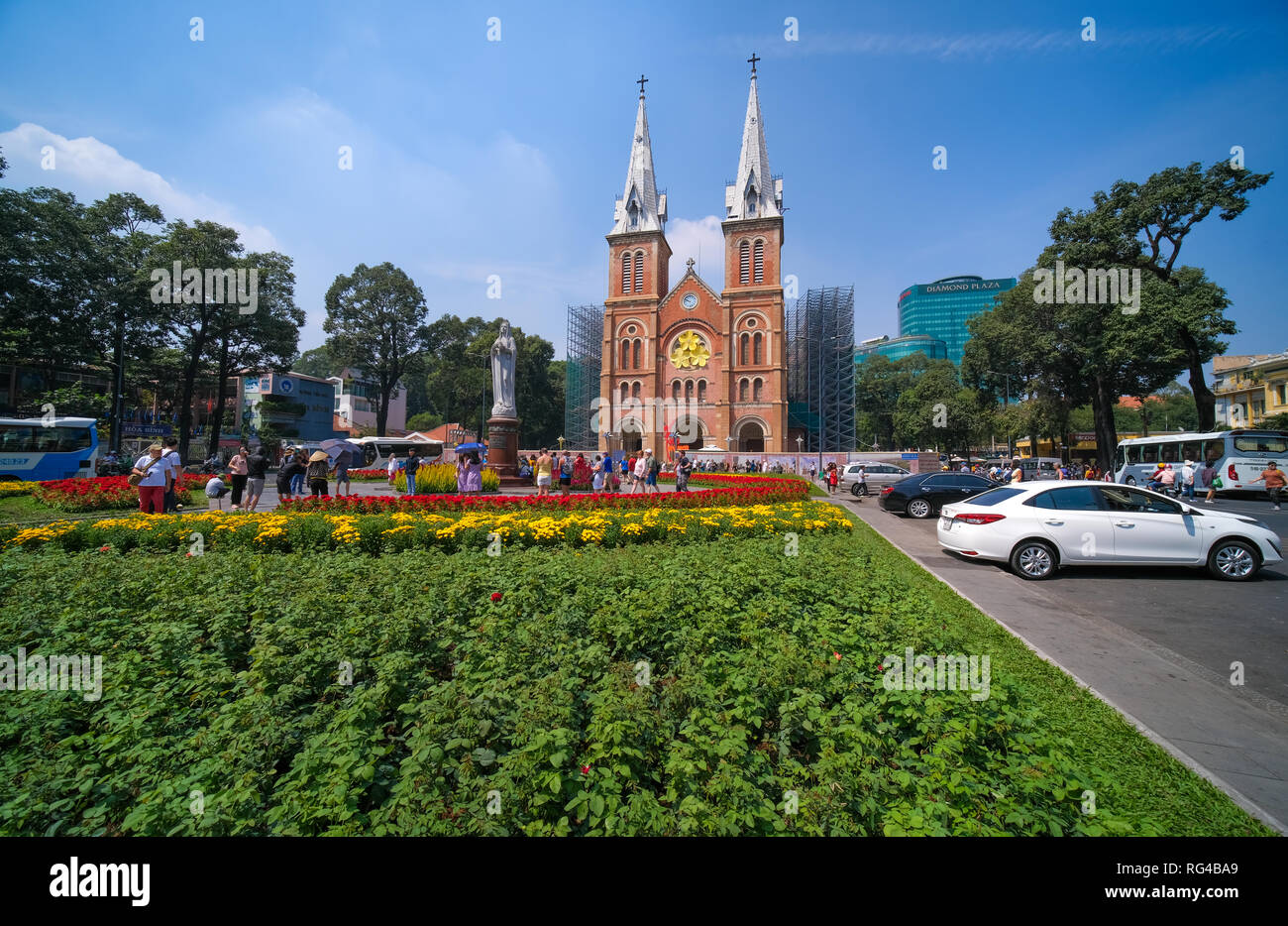 Notre Dame Cathedral or Nha Tho Duc Ba. Stock photo of Notre-Dame ...