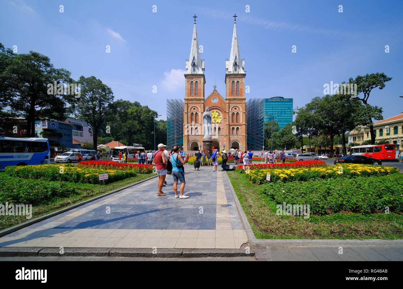 Notre Dame Cathedral or Nha Tho Duc Ba. Stock photo of Notre-Dame ...
