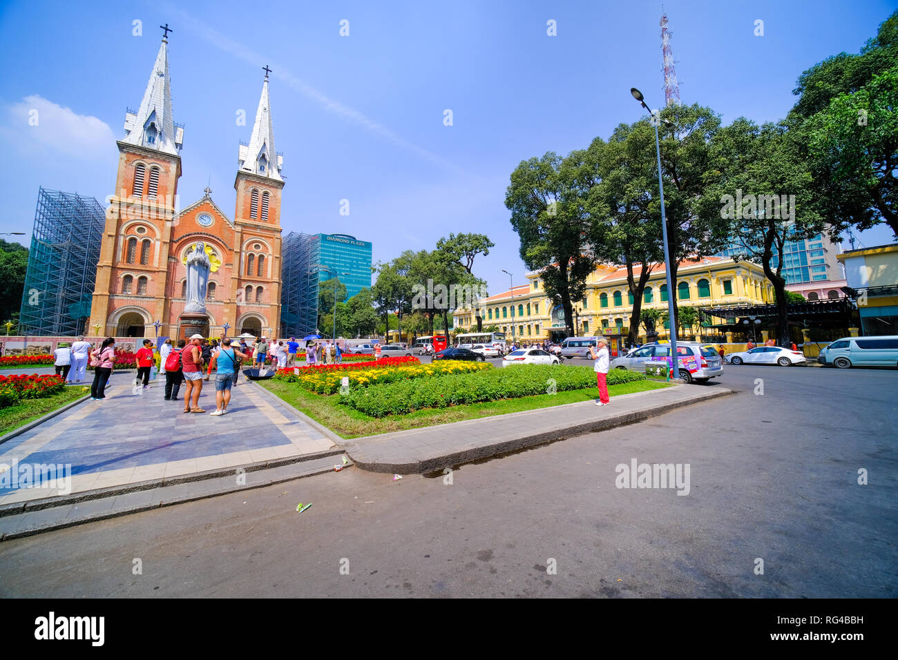 Notre Dame Cathedral or Nha Tho Duc Ba. Stock photo of Notre-Dame ...