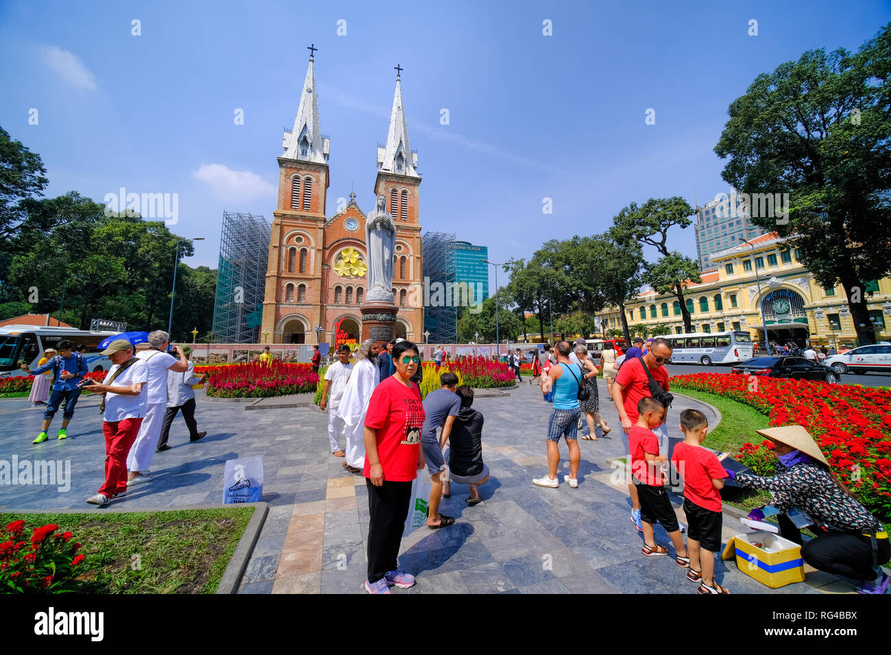 Notre Dame Cathedral or Nha Tho Duc Ba. Stock photo of Notre-Dame ...