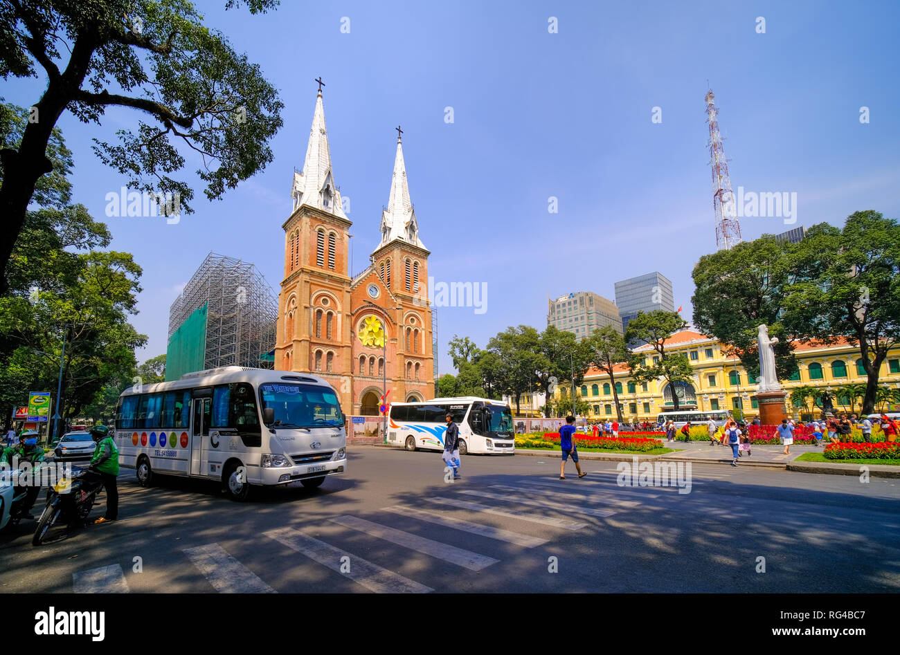 Notre Dame Cathedral or Nha Tho Duc Ba. Stock photo of Notre-Dame ...