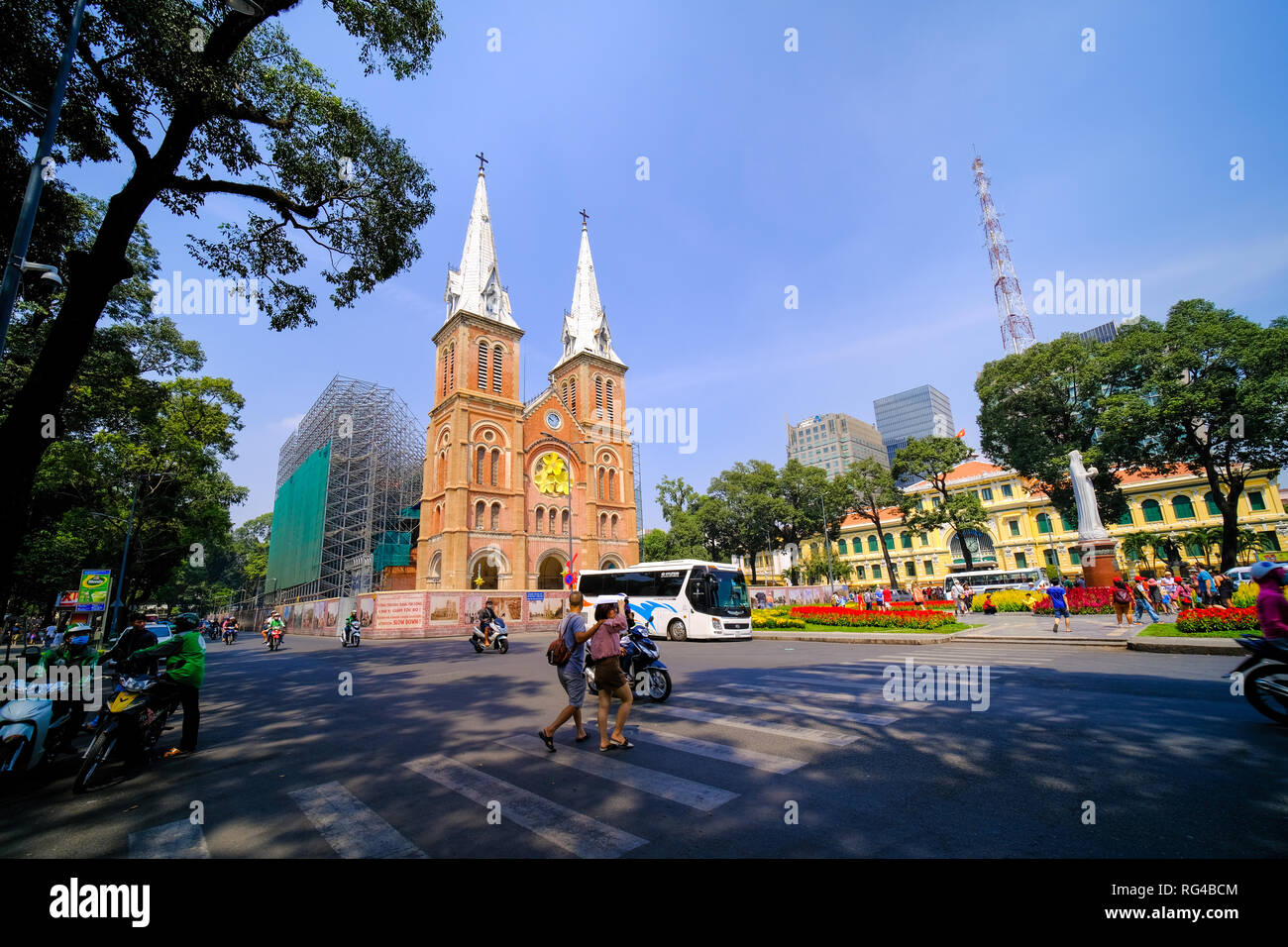 Notre Dame Cathedral or Nha Tho Duc Ba. Stock photo of Notre-Dame ...