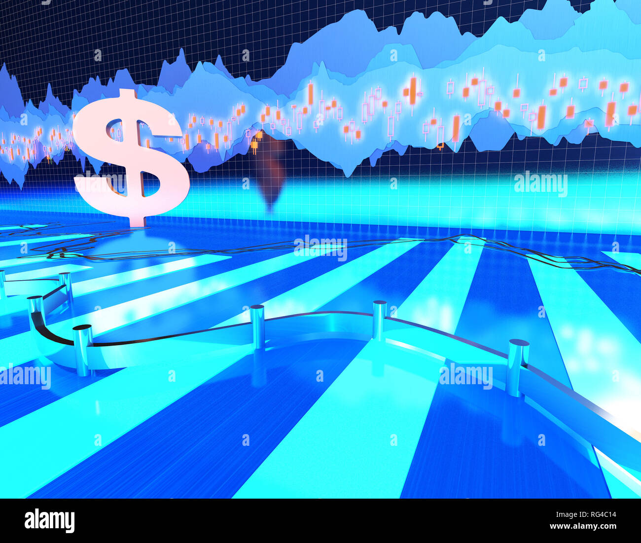 Dollar stock market chart hi-res stock photography and images - Alamy