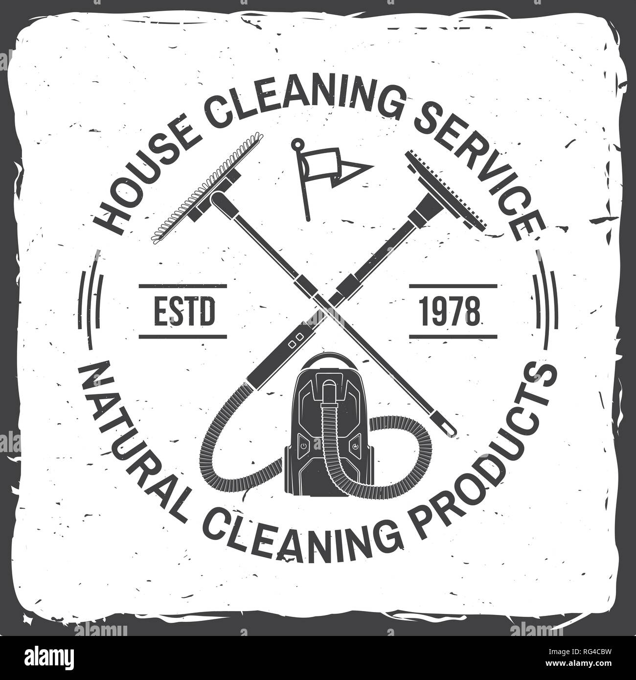 Cleaning company badge, emblem. Vector illustration. Concept for shirt ...