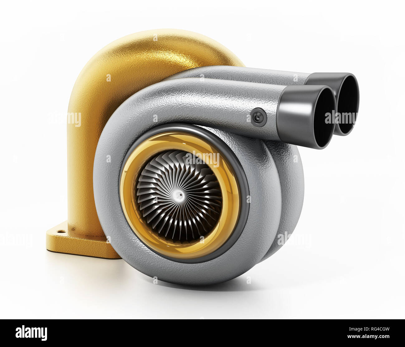 Car turbo isolated on white background. 3D illustration Stock Photo - Alamy