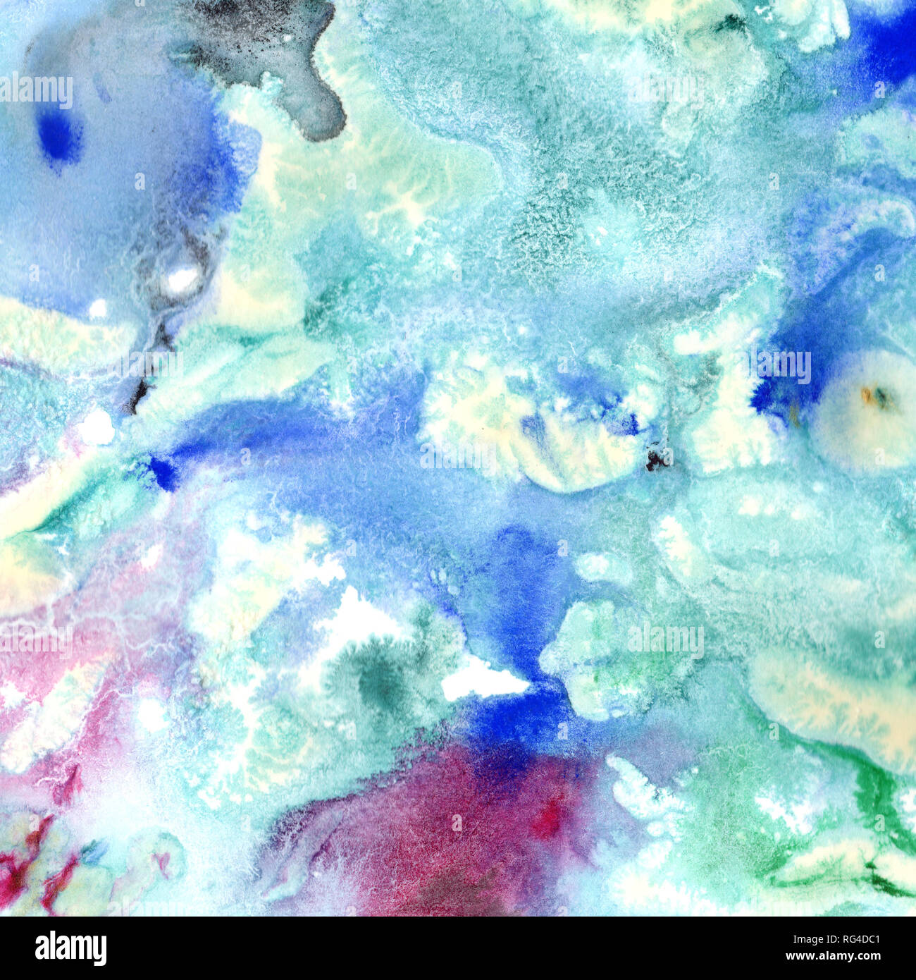 Abstract watercolor paper splash shapes isolated drawing. Illustration ...