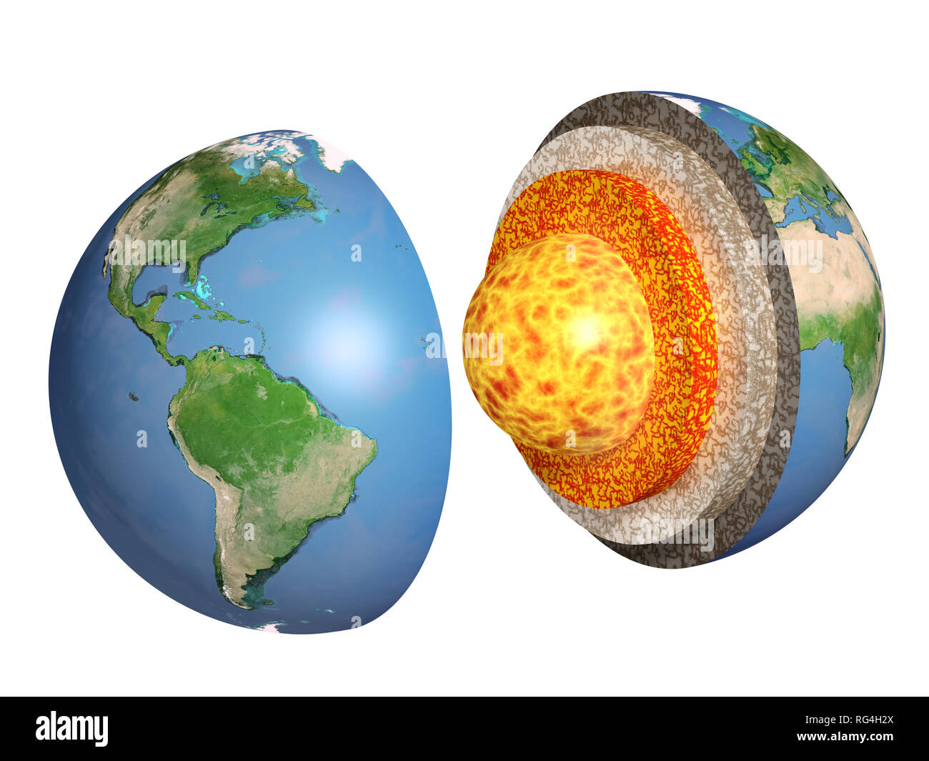 Inner Structure Earth Stock Photos & Inner Structure Earth Stock Images ...