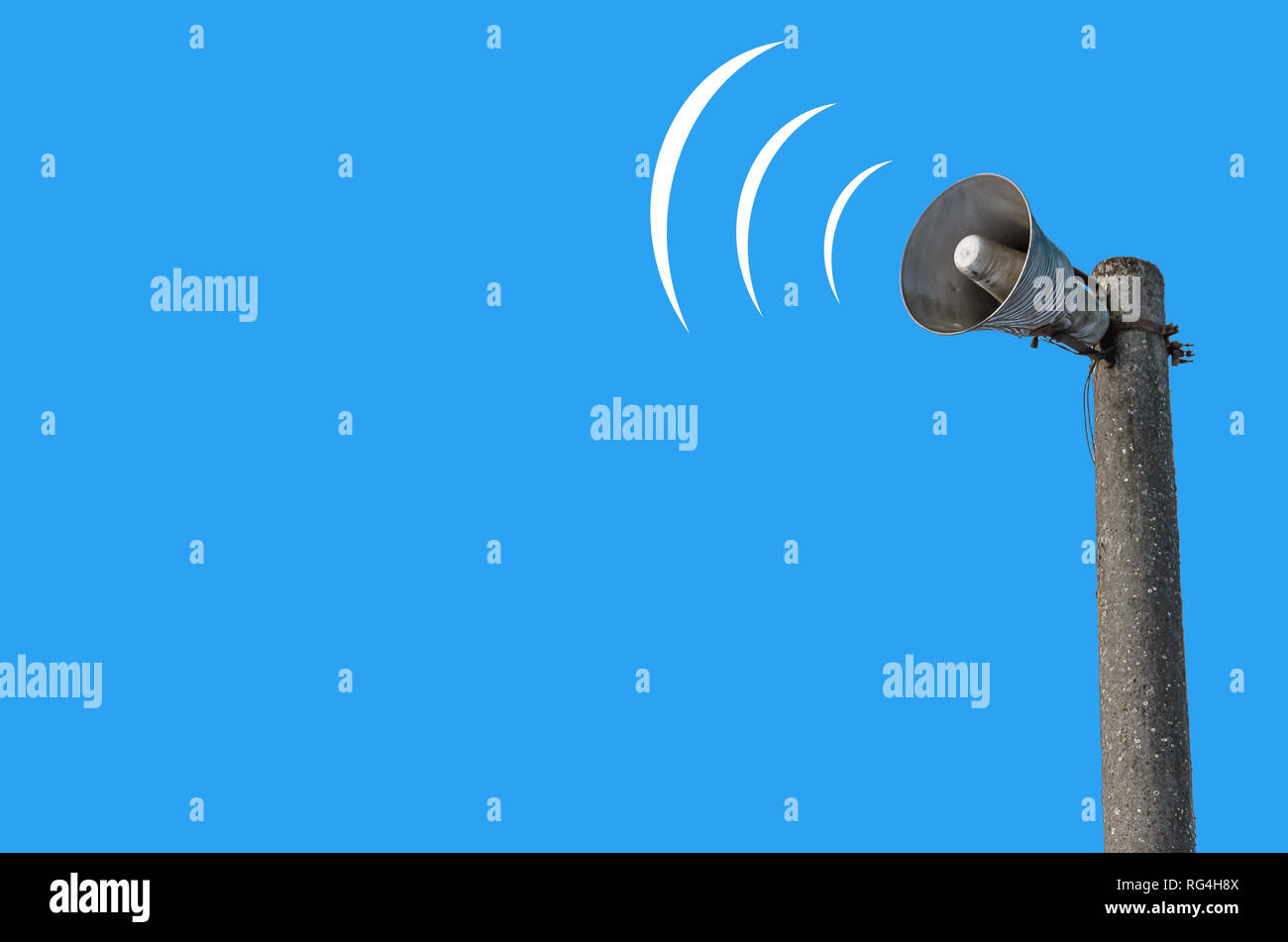 Megaphone sound waves hi-res stock photography and images - Alamy