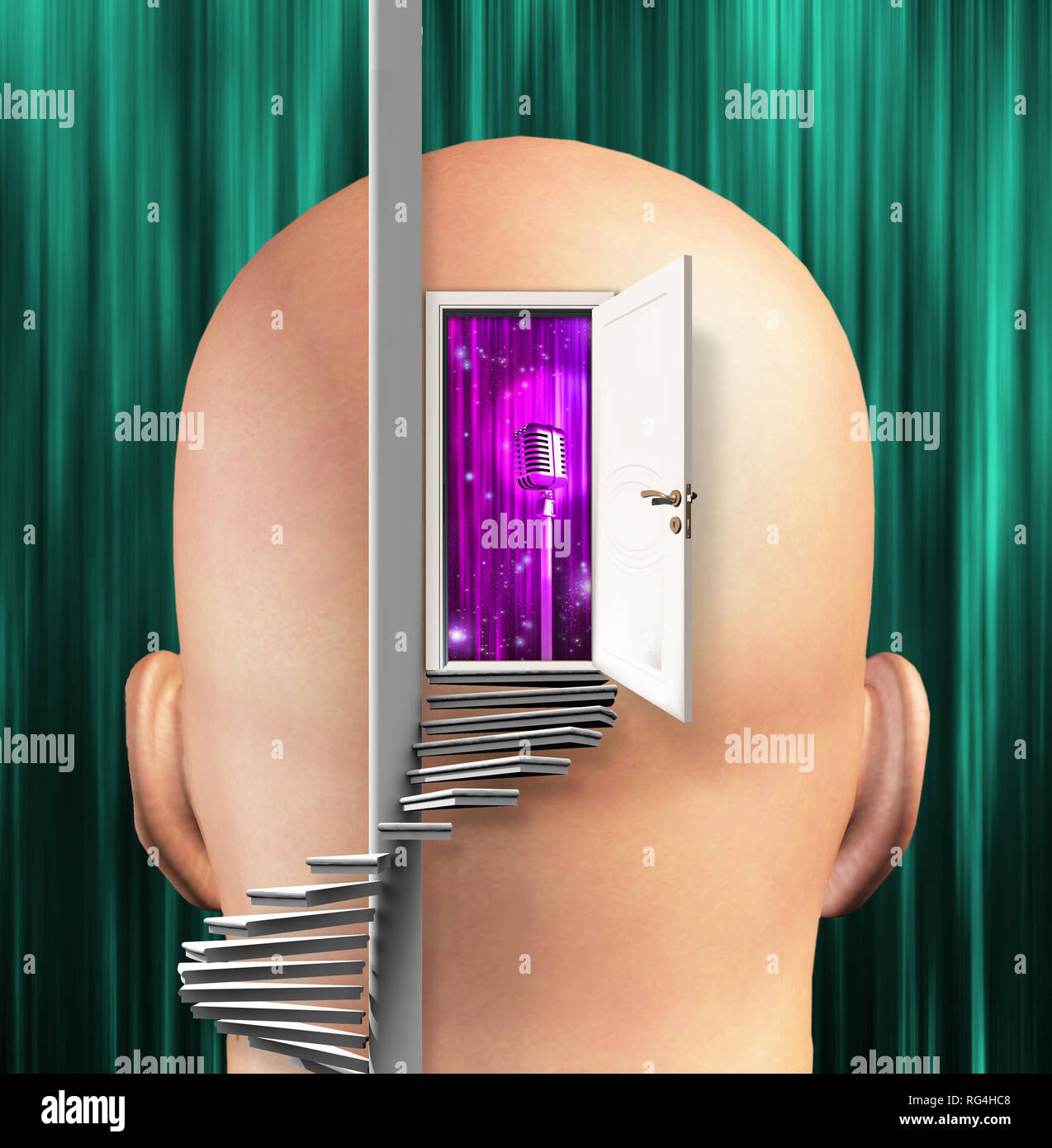 Brain door open open mind hi-res stock photography and images - Alamy