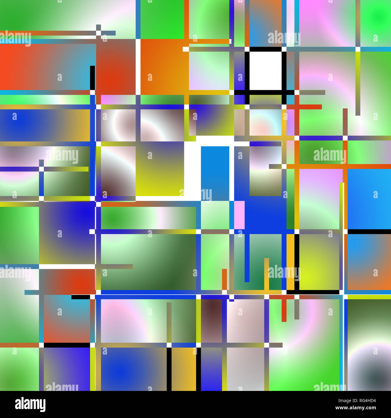 Geometric Abstract. Square figures, colorful gradients Stock Photo - Alamy