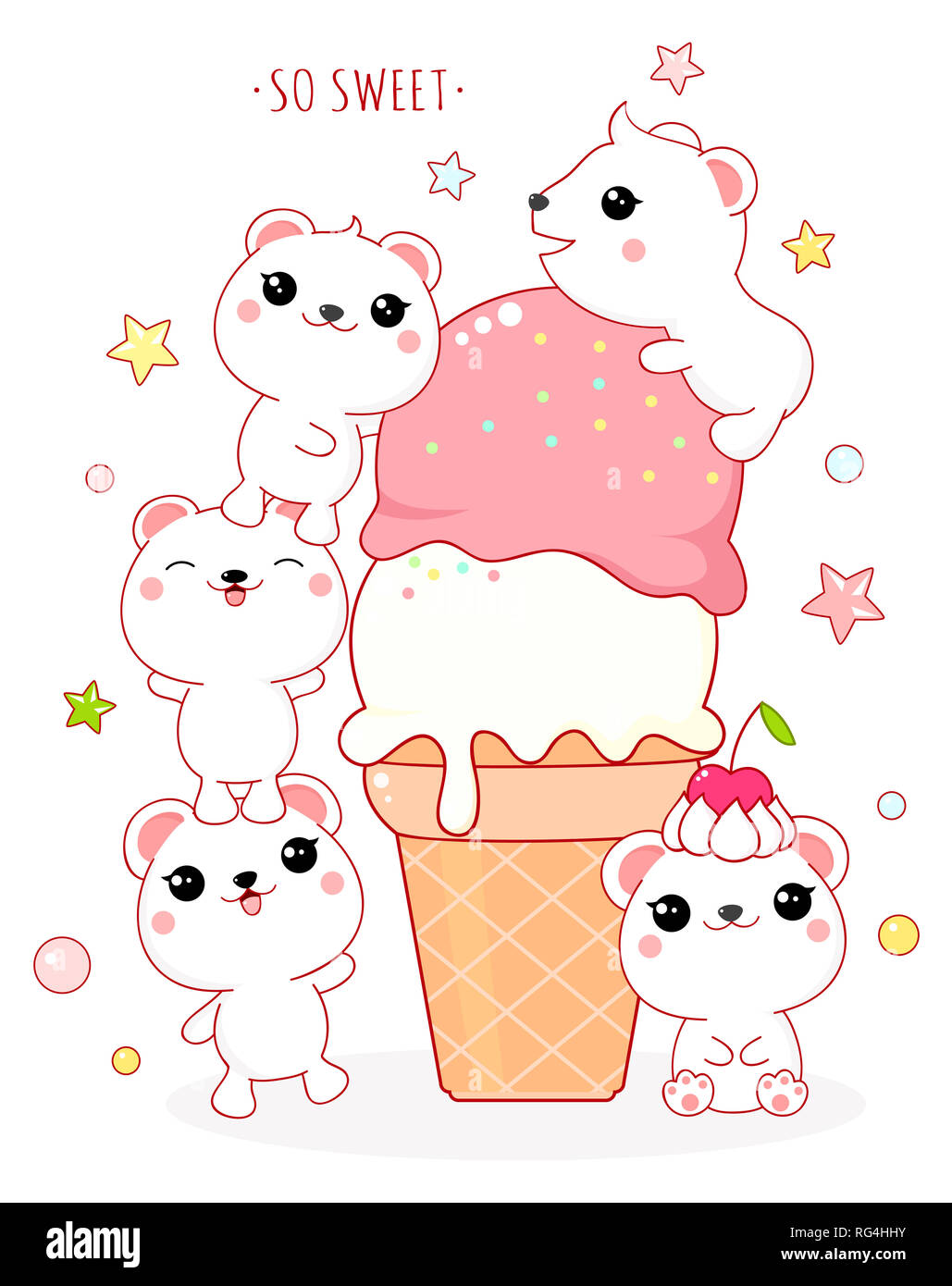 Kawaii bears hi-res stock photography and images - Alamy