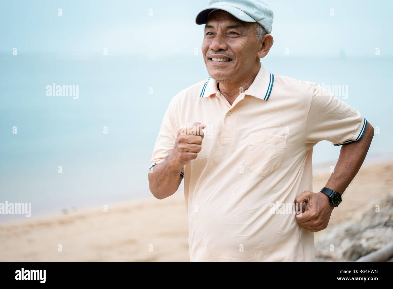 senior male running and exercising outdoor Stock Photo - Alamy