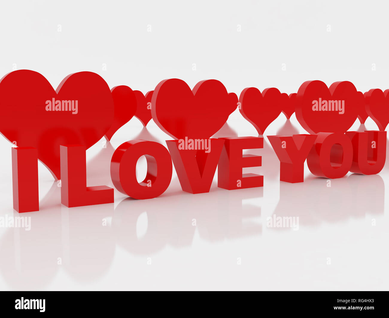 High resolution image symbol of love. 3d illustration over white ...