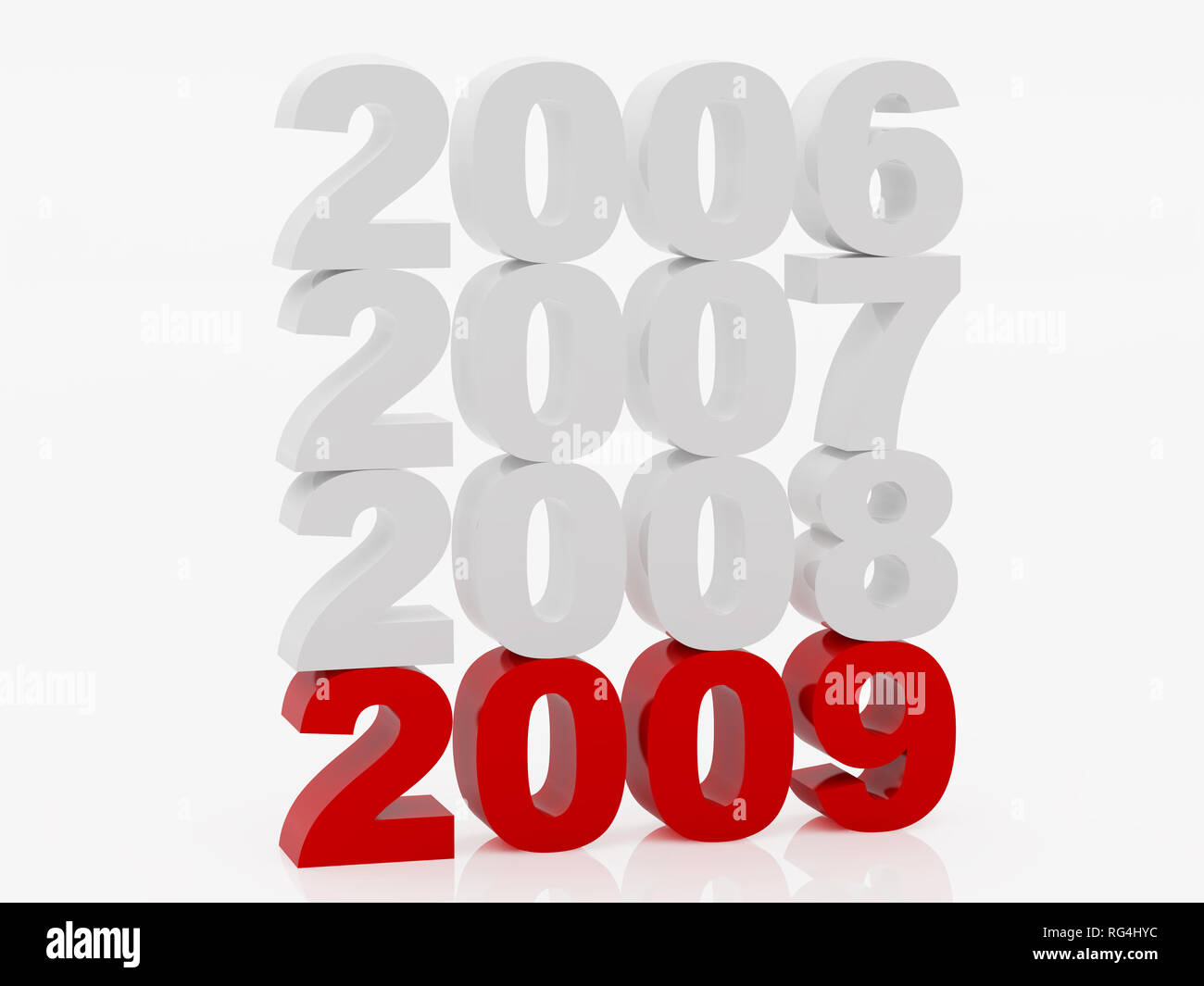High resolution image new-year. 3d illustration over white backgrounds ...
