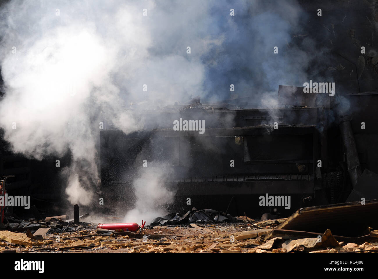 fire, hall, industrial, fire, smoke, danger, action, danger,Climate ...