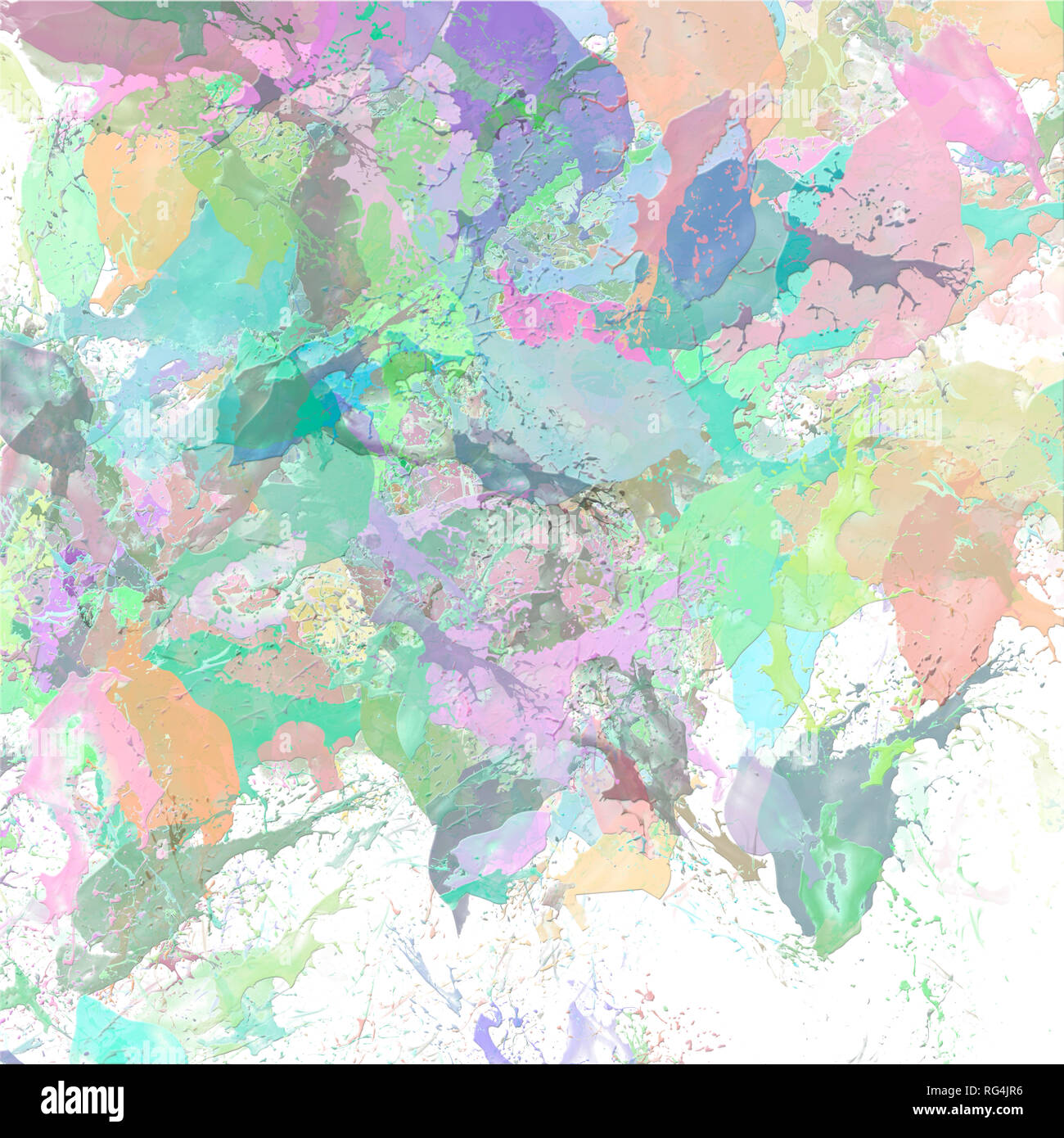 Abstract colored paper. Colored paint stains isolated on white ...