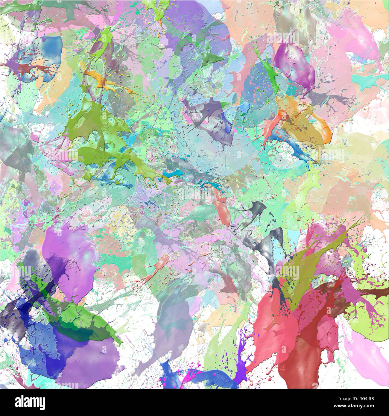 Abstract colored paper. Colored paint stains isolated on white ...