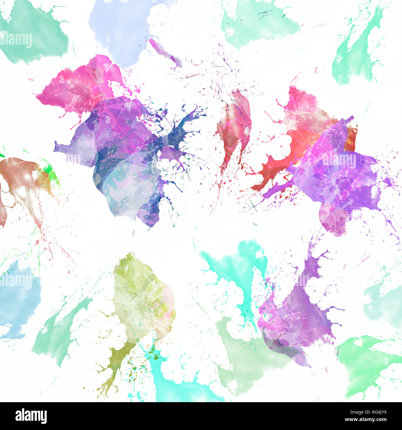 Abstract colored paper. Colored paint stains isolated on white ...