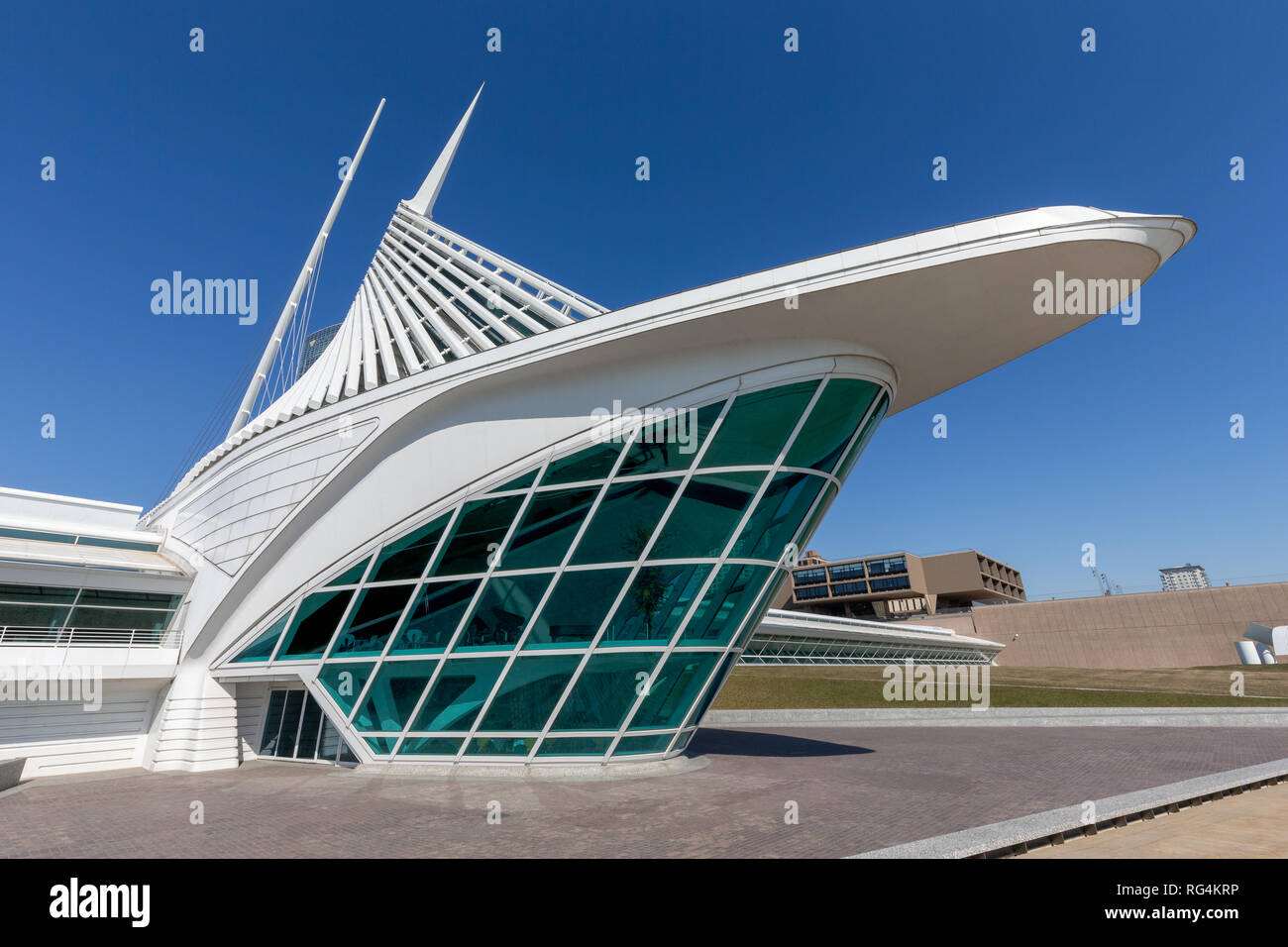 Milwaukee, WI - April 12, 2018: Milwaukee Art Museum is one of the ...