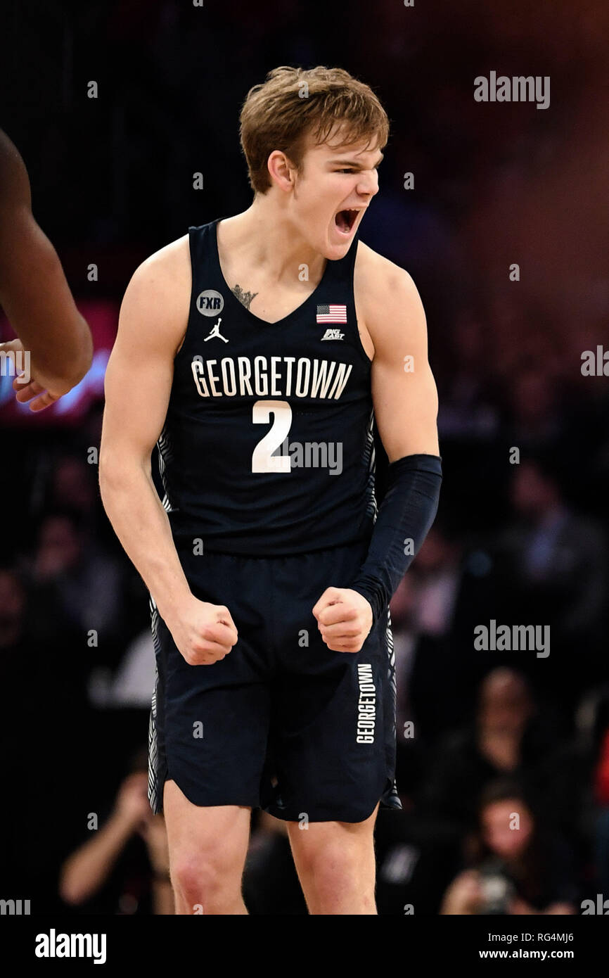 New York, New York, USA. 27th Jan, 2019. Georgetown Hoyas guard MAC ...