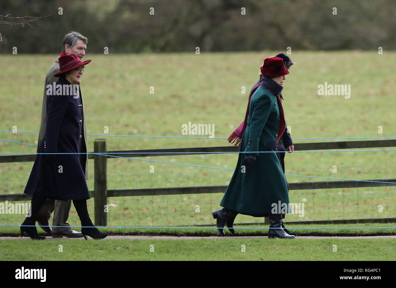 Princess anne with her husband tim laurence hi-res stock photography ...