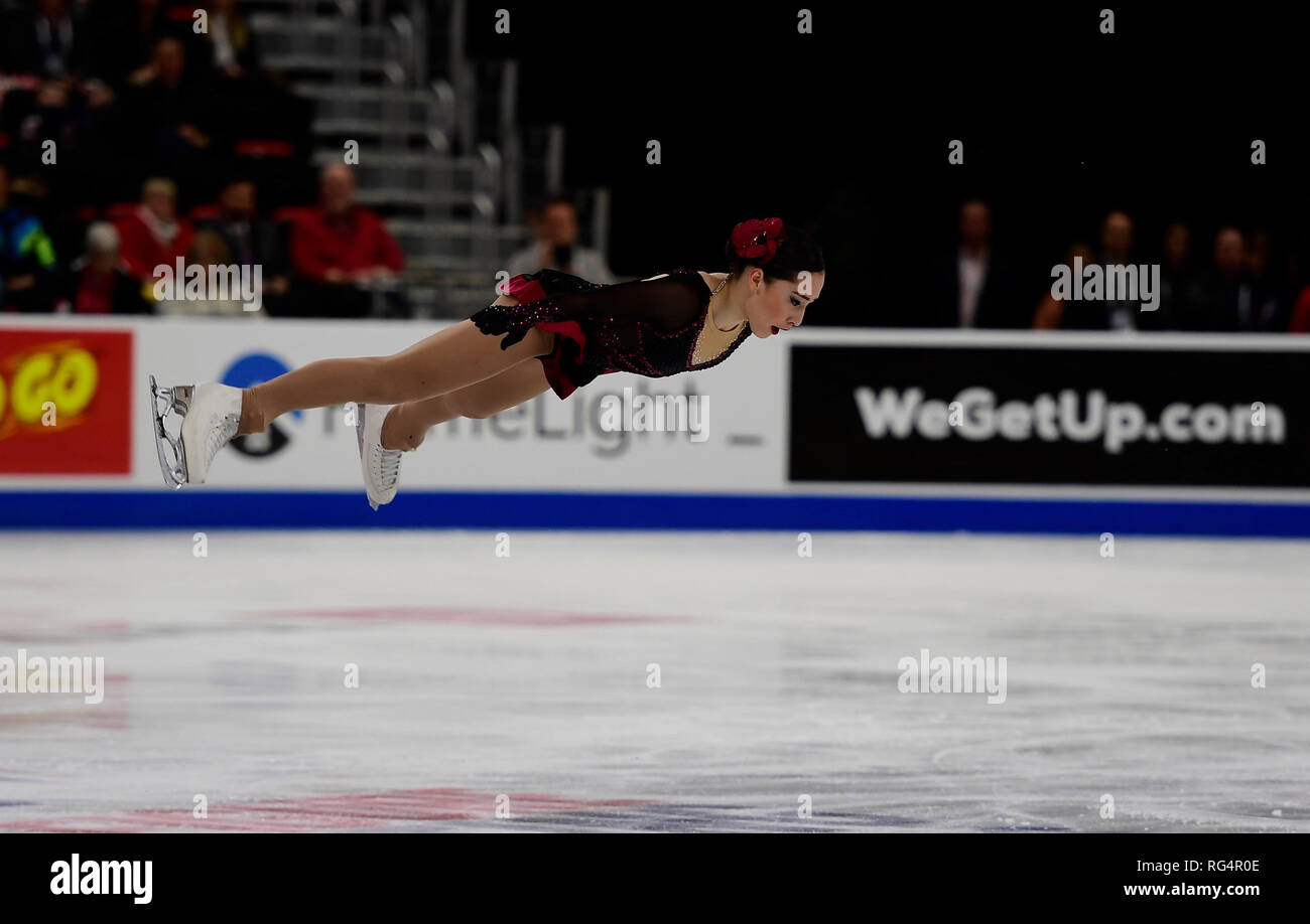 Detroit, Michigan, USA. 25th Jan, 2019. HANNA HARRELL competes in the ...