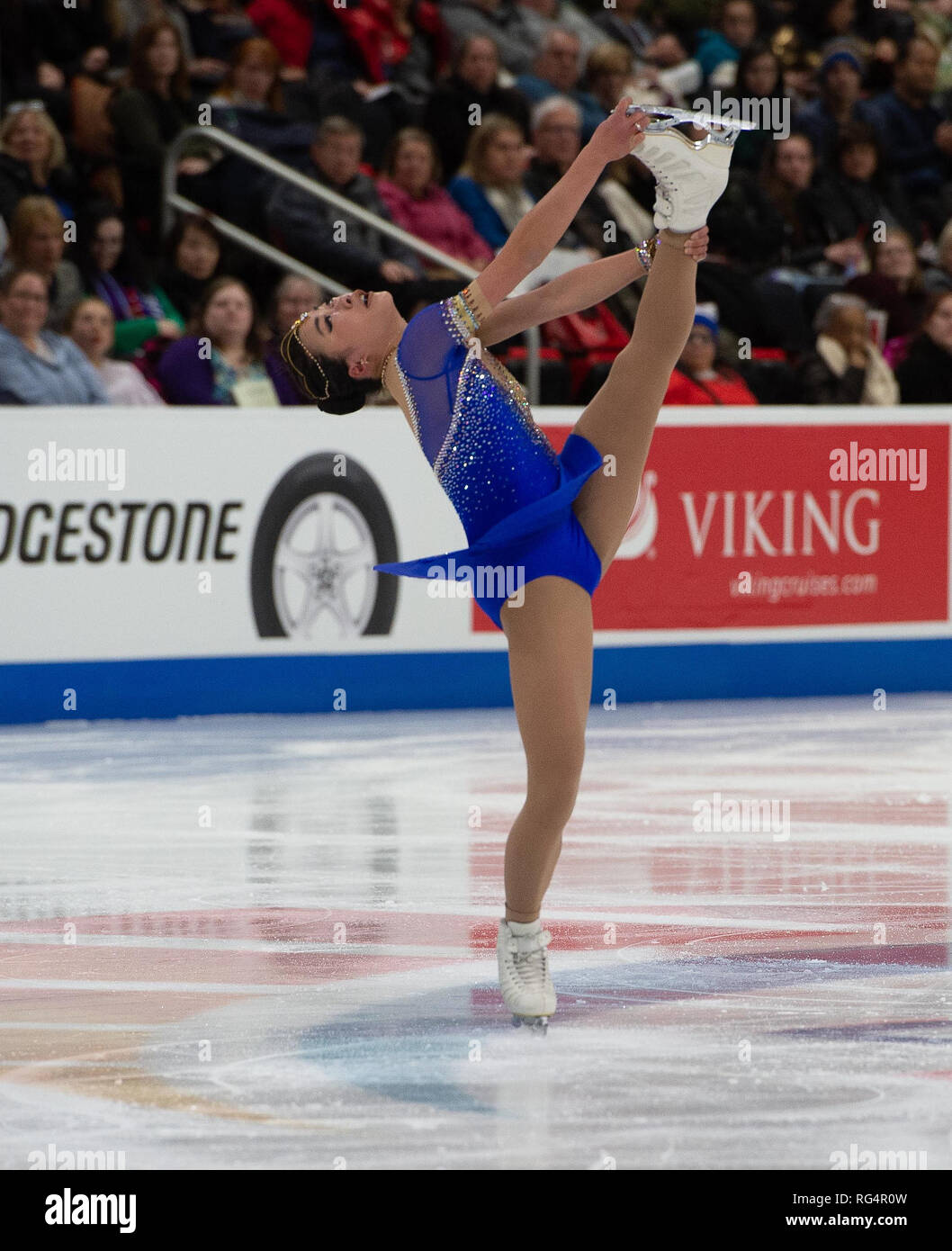 Detroit, Michigan, USA. 25th Jan, 2019. TING CUI competes in the Ladies ...