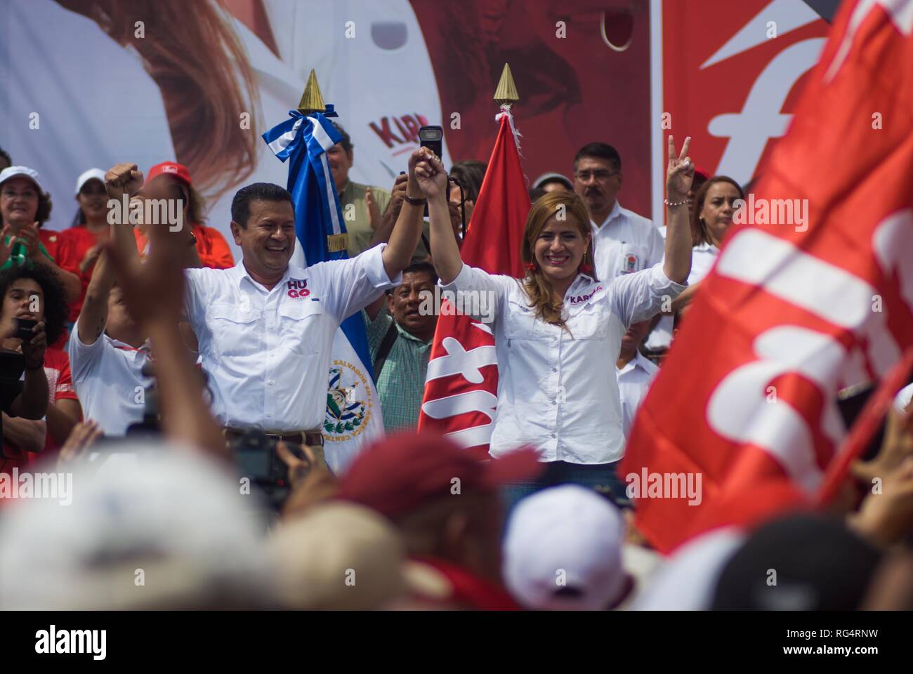 HUGO MARTINEZ (L) and KARINA SOSA (R) Presidential and Vicepresidential ...