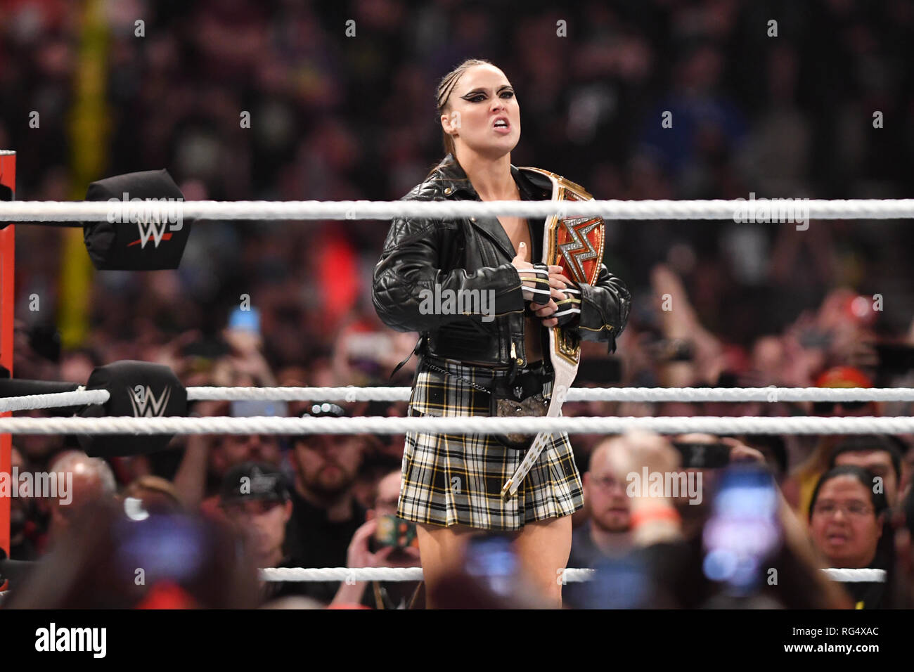 Phoenix, AZ, USA. 27th Jan, 2019. Ronda Rousey in her match against ...