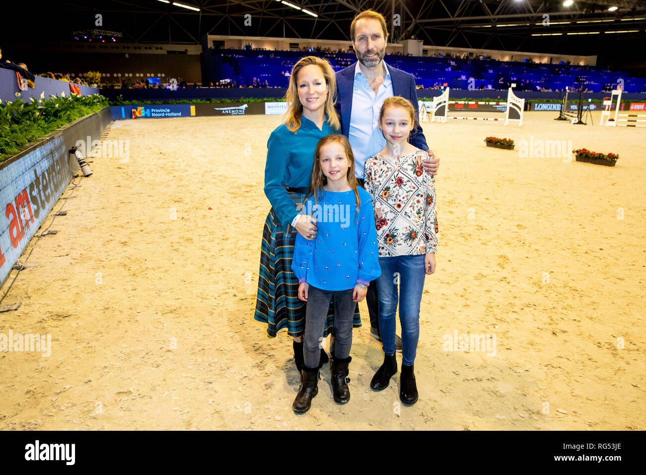 Princess Margarita and Tjalling ten Cate with their daughters Julia and ...