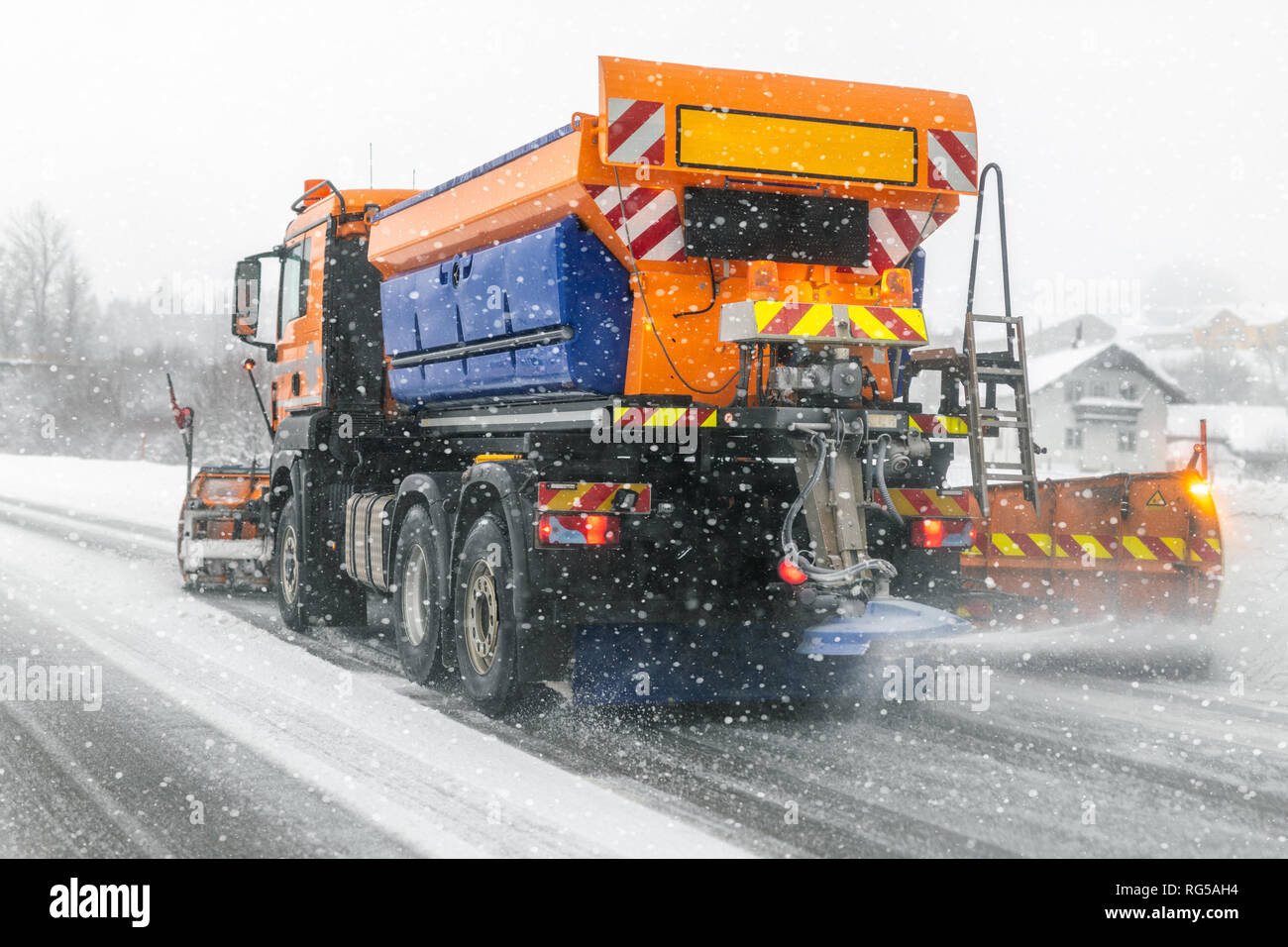 Snow Plowing Service Snowplough High Resolution Stock Photography and ...