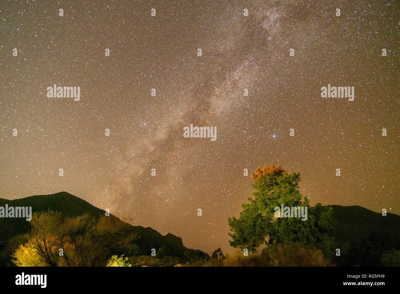 Star Gazing in Big Bend National Park, Texas Stock Photo - Alamy