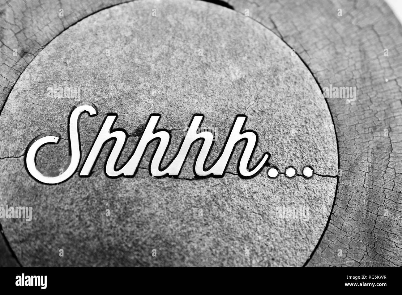 Shush Black and White Stock Photos & Images - Alamy