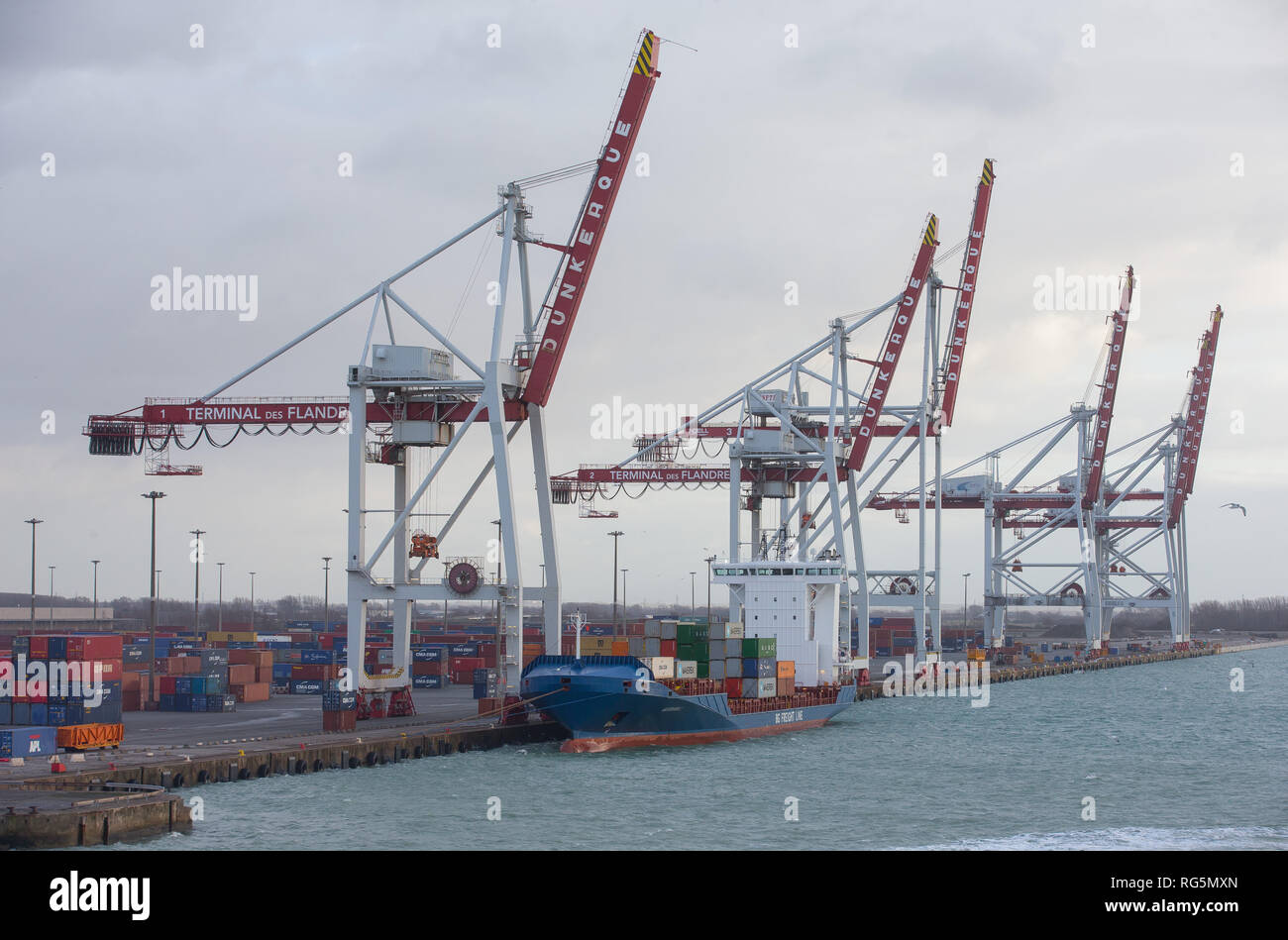 The Container Ship Aldebaran J docked at the terminal des flandres ...