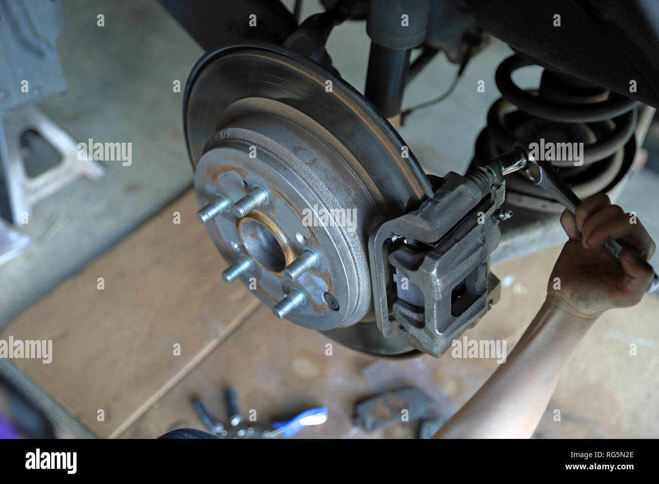 Hand brakes hi-res stock photography and images - Alamy