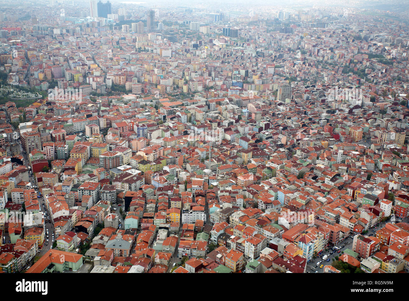 City buildings roofs from air in Istanbul, Turkey Stock Photo - Alamy