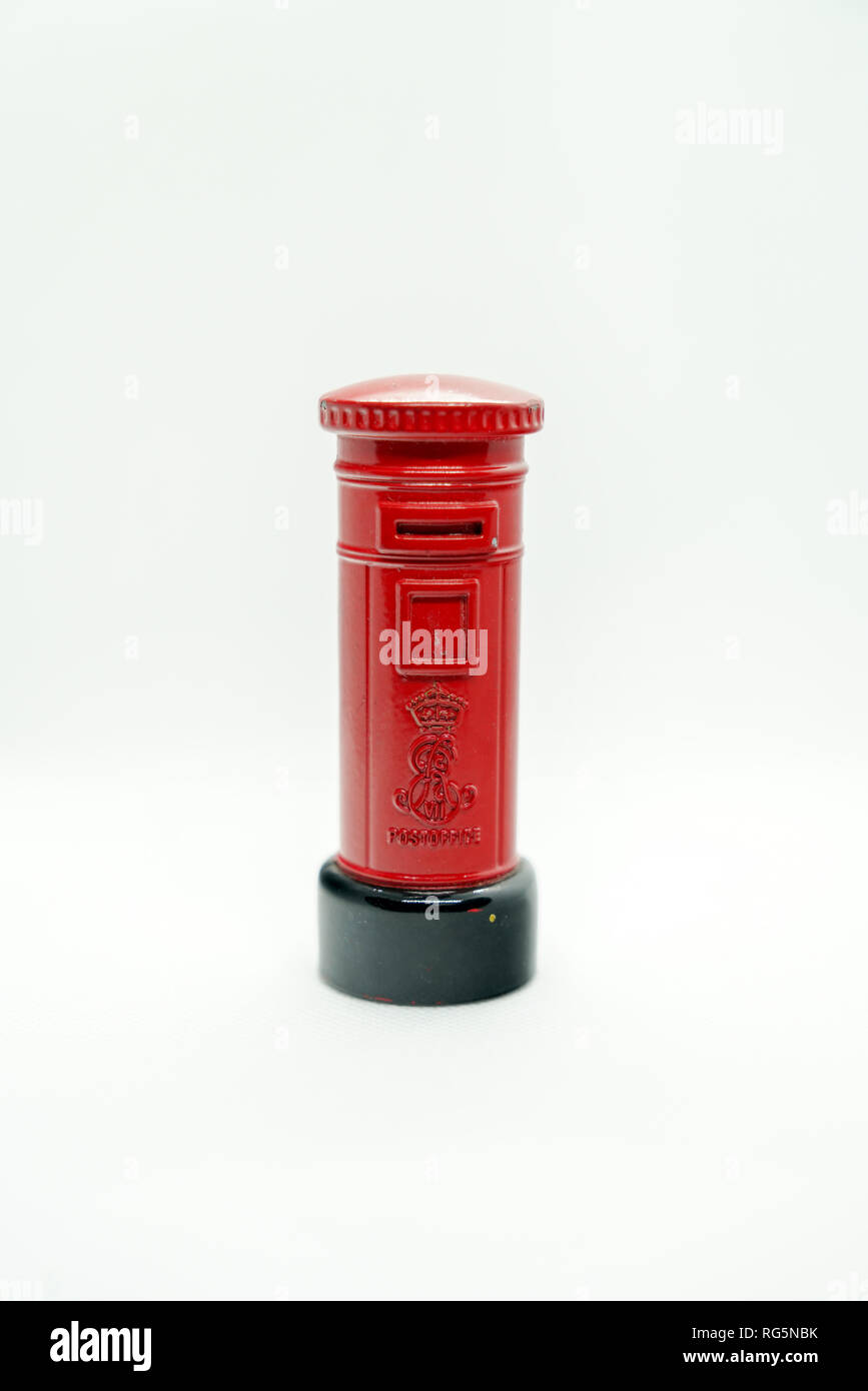 Postbox isolated on white background Stock Photo - Alamy