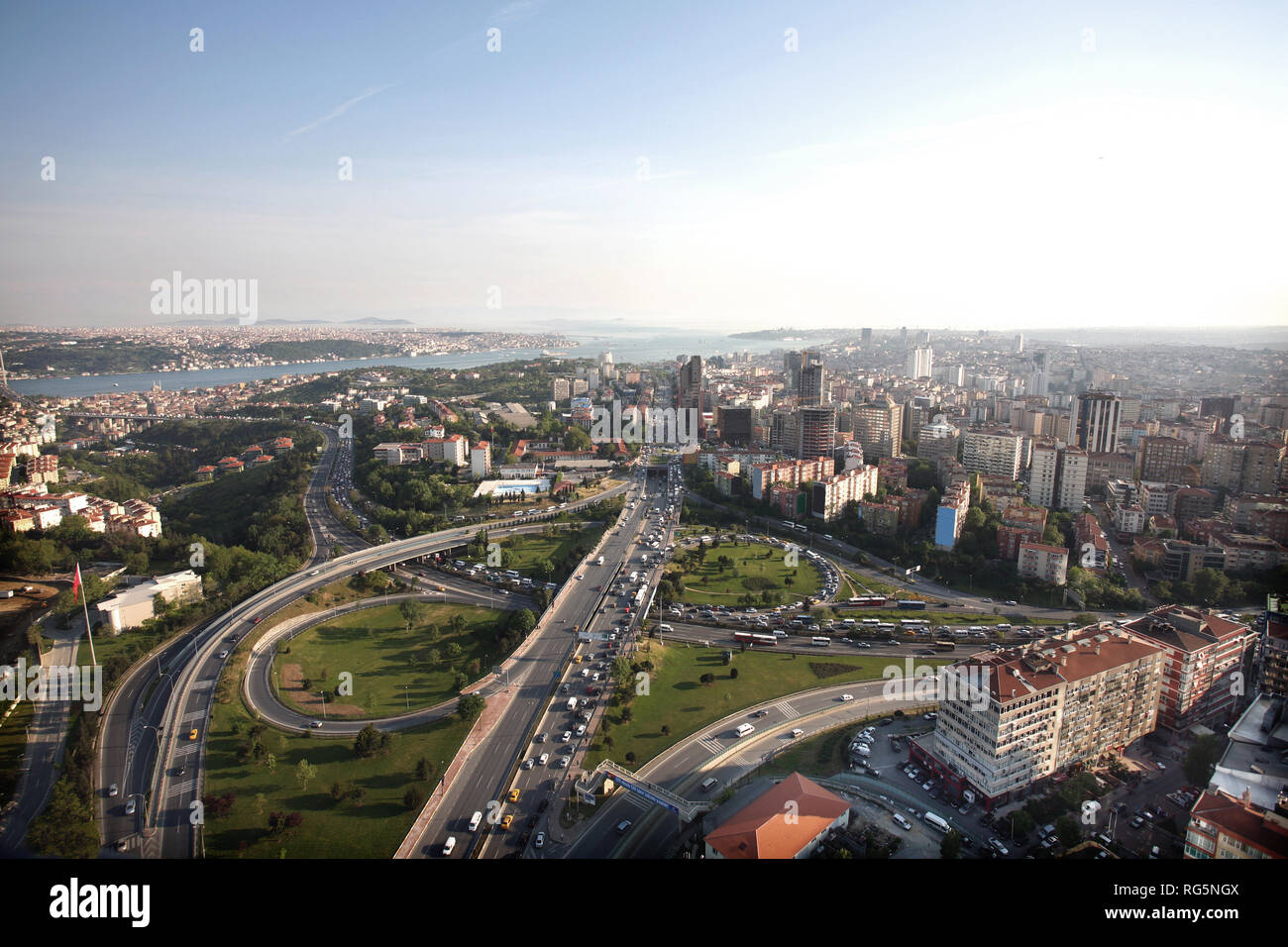 Highway road in city center in Istanbul, Turkey Stock Photo - Alamy