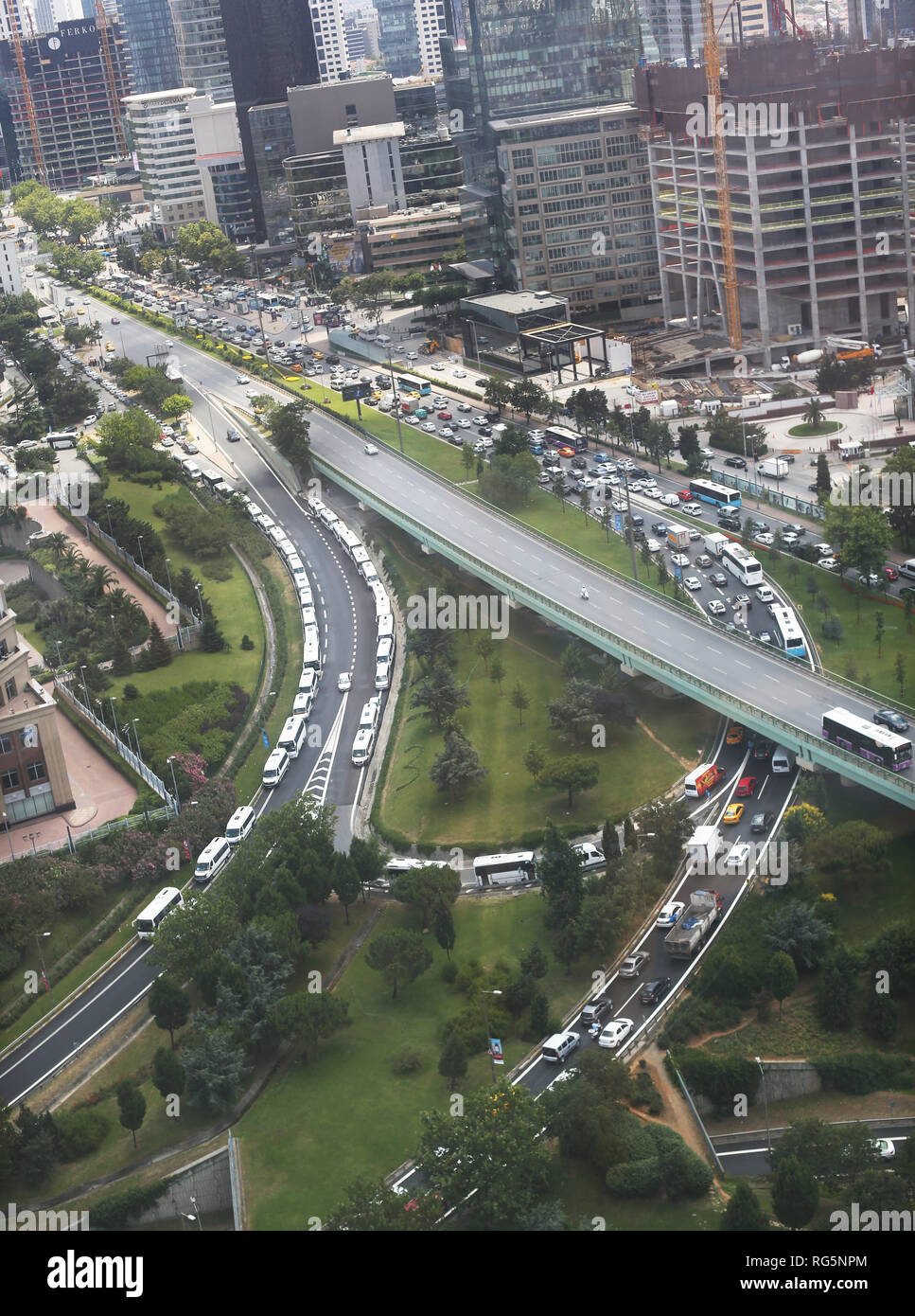Highway road in city center in Istanbul, Turkey Stock Photo - Alamy