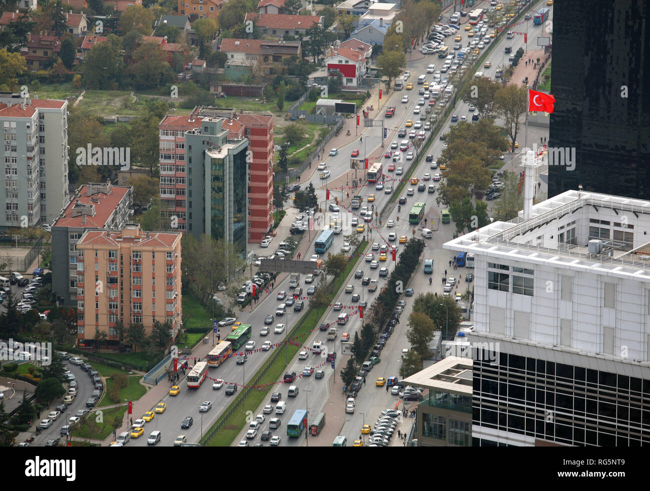 Highway road in city center in Istanbul, Turkey Stock Photo - Alamy