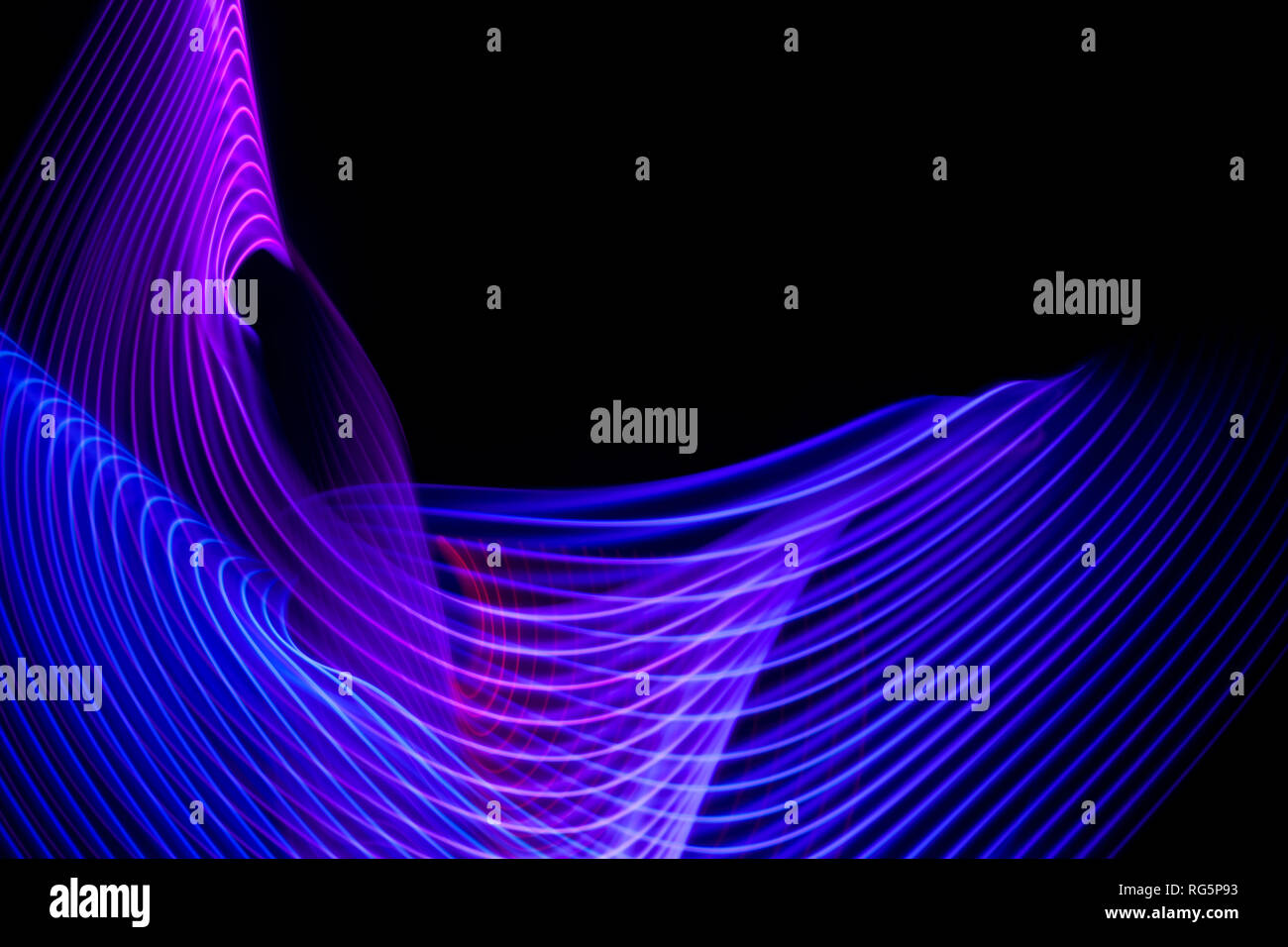 Abstract background with horizontal and vertical disruptions of blue ...