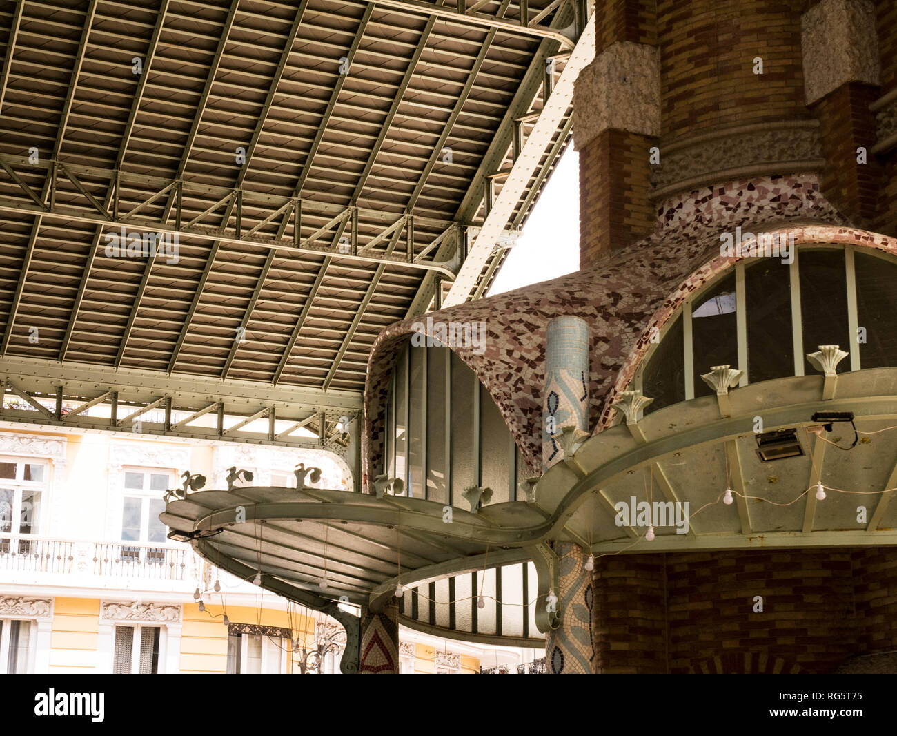 details of the roof of the mercado de la colon Valencia, Spain Stock ...