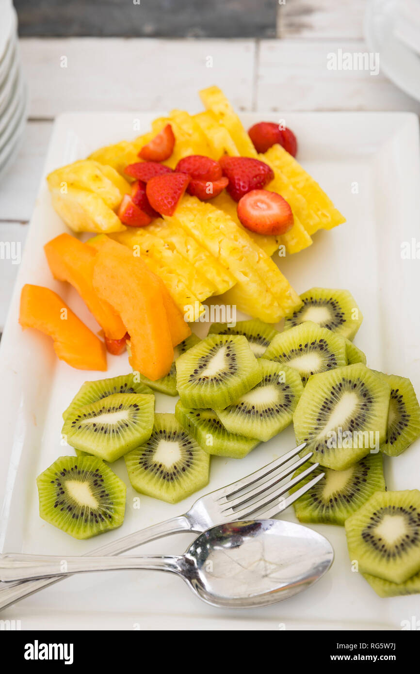 Sliced fruit mix Stock Photo - Alamy