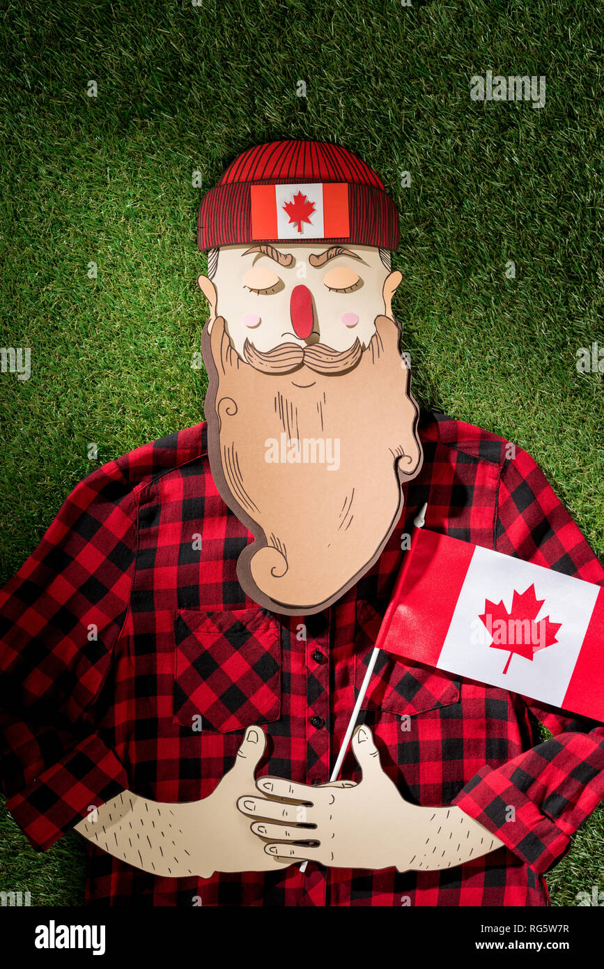 Canadian man holding canadian flag hi-res stock photography and images ...