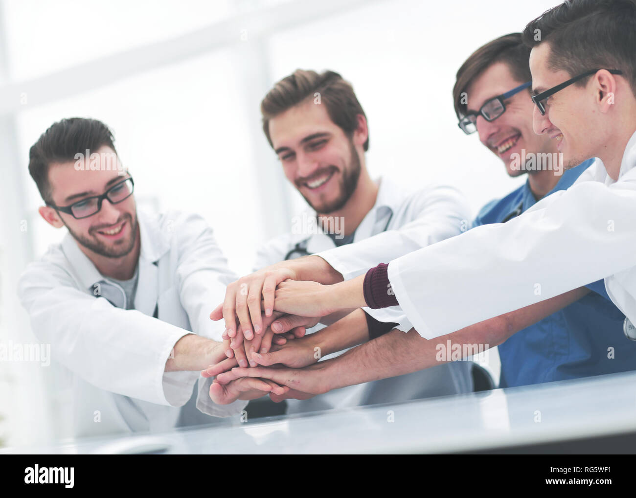 medical team showing their success Stock Photo - Alamy
