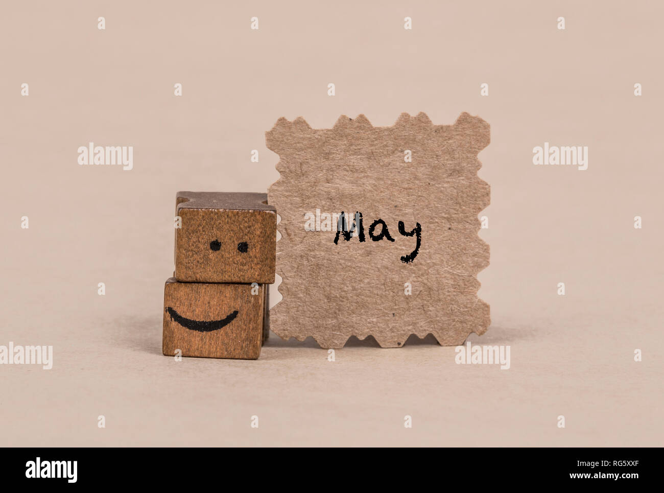 template for may with smiley face icon Stock Photo - Alamy