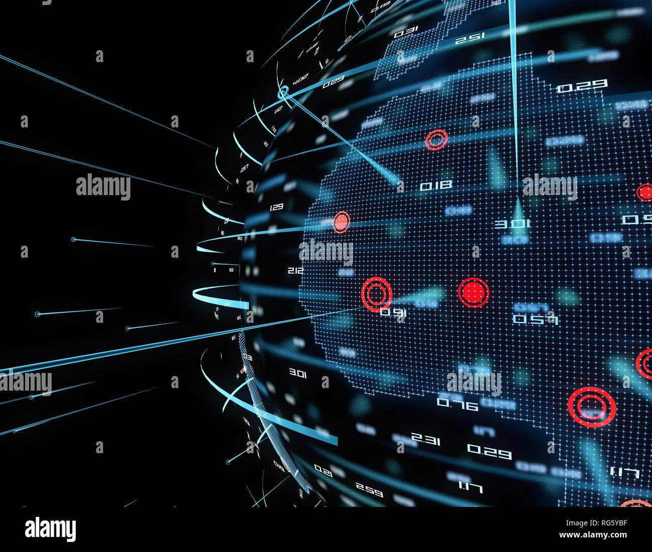 Technology earth, global network data transmission and communication ...