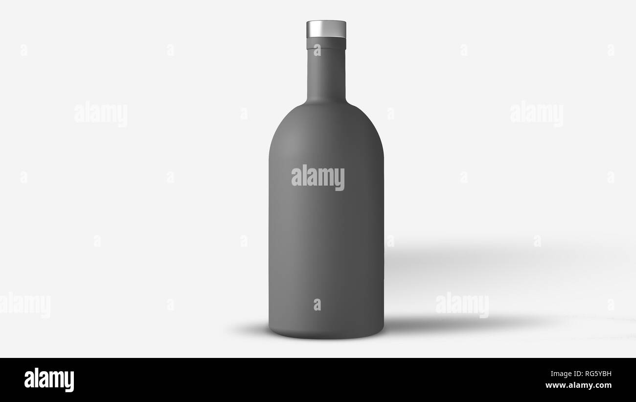 gray bottle isolated 3d rendering Stock Photo - Alamy